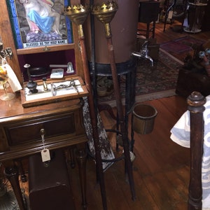 Antique Staff Candle Holder With Cross Trimed Holder Made of Brass ...