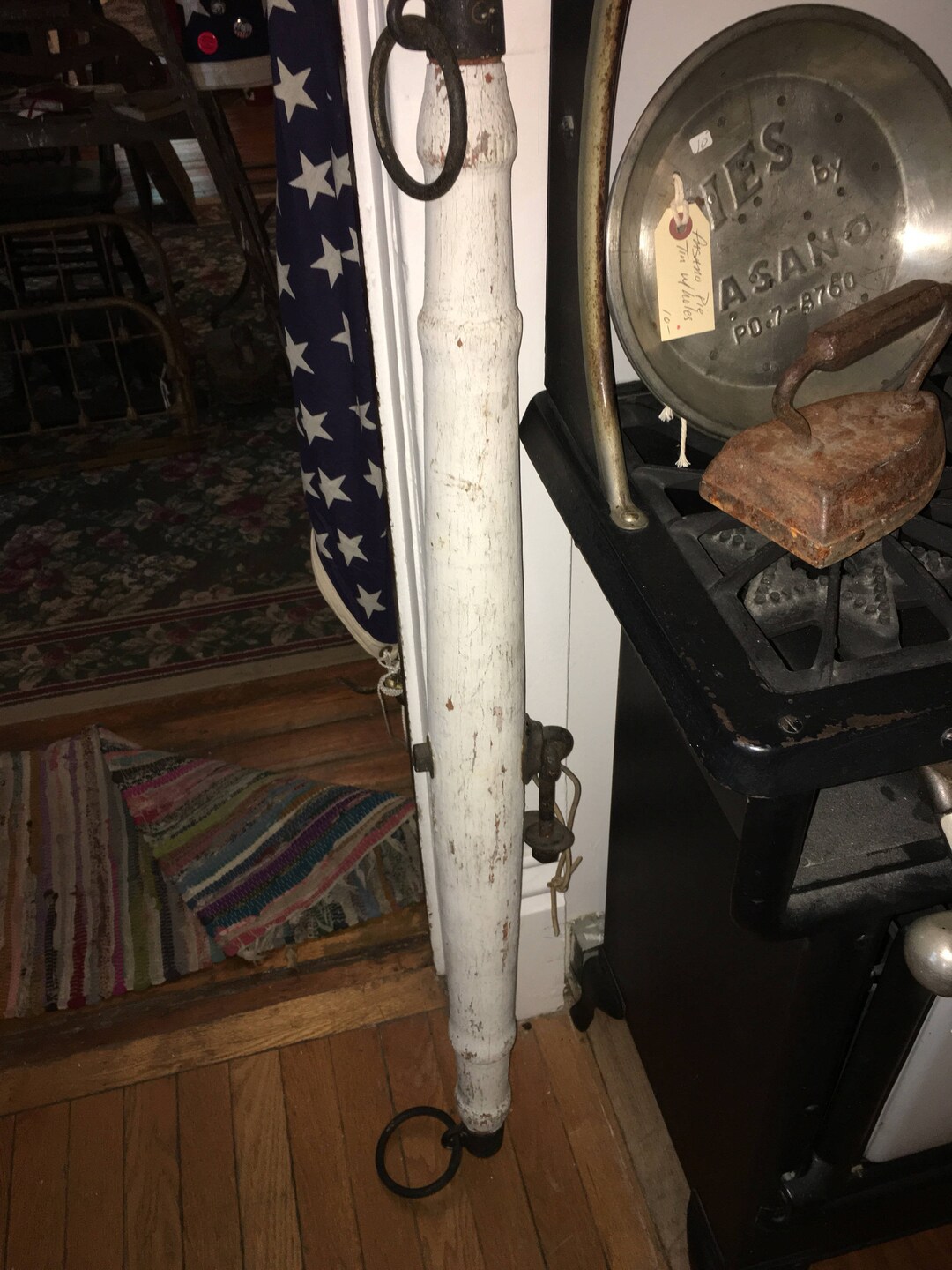 Antique Single Tree Horse Yoke Original Wood With White Painted Parts ...