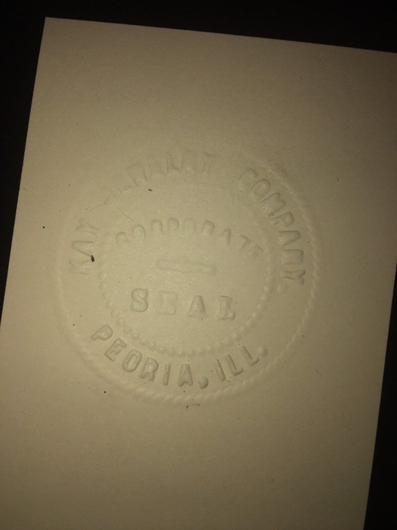 Antique Notary Stamp, "kay Jewelry Company" Peoria, Illinois, Desk ...