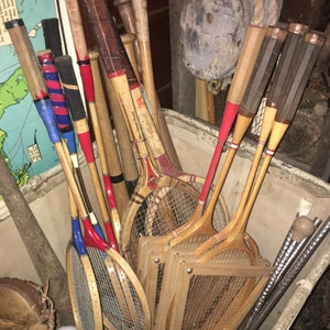 Set of Two Vintage Badminton Wooden Rackets With Wood Case - Etsy