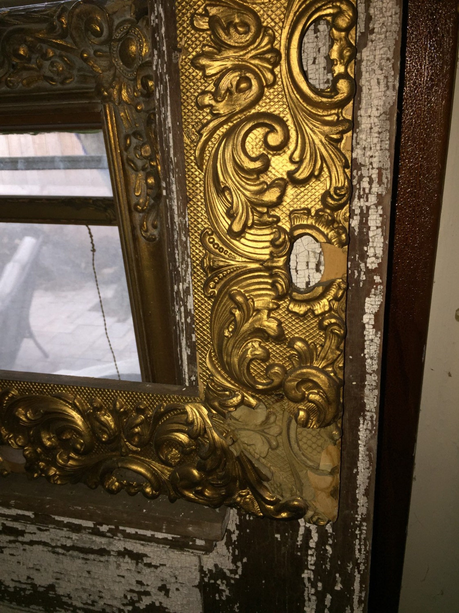 Antique Wood and Plaster Picture Frame, Approx 48" Tall - Etsy