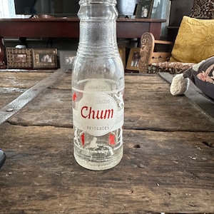 Vintage Chum Pasteurized Beverages 6.75oz. Clear Soda Bottle - Chicago ...