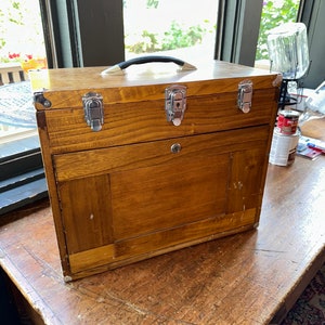 Vintage Machinest Watch Makers Tool Box Chest, Measures Approx 20x18 1 ...