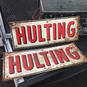 Antique 1930s Hulting Seed Sign, Rare, Measures 24" X 9", Listing is ...