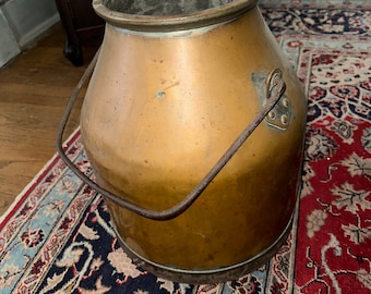 Antique 4 Qt Copper Milk Can With Handle - Etsy