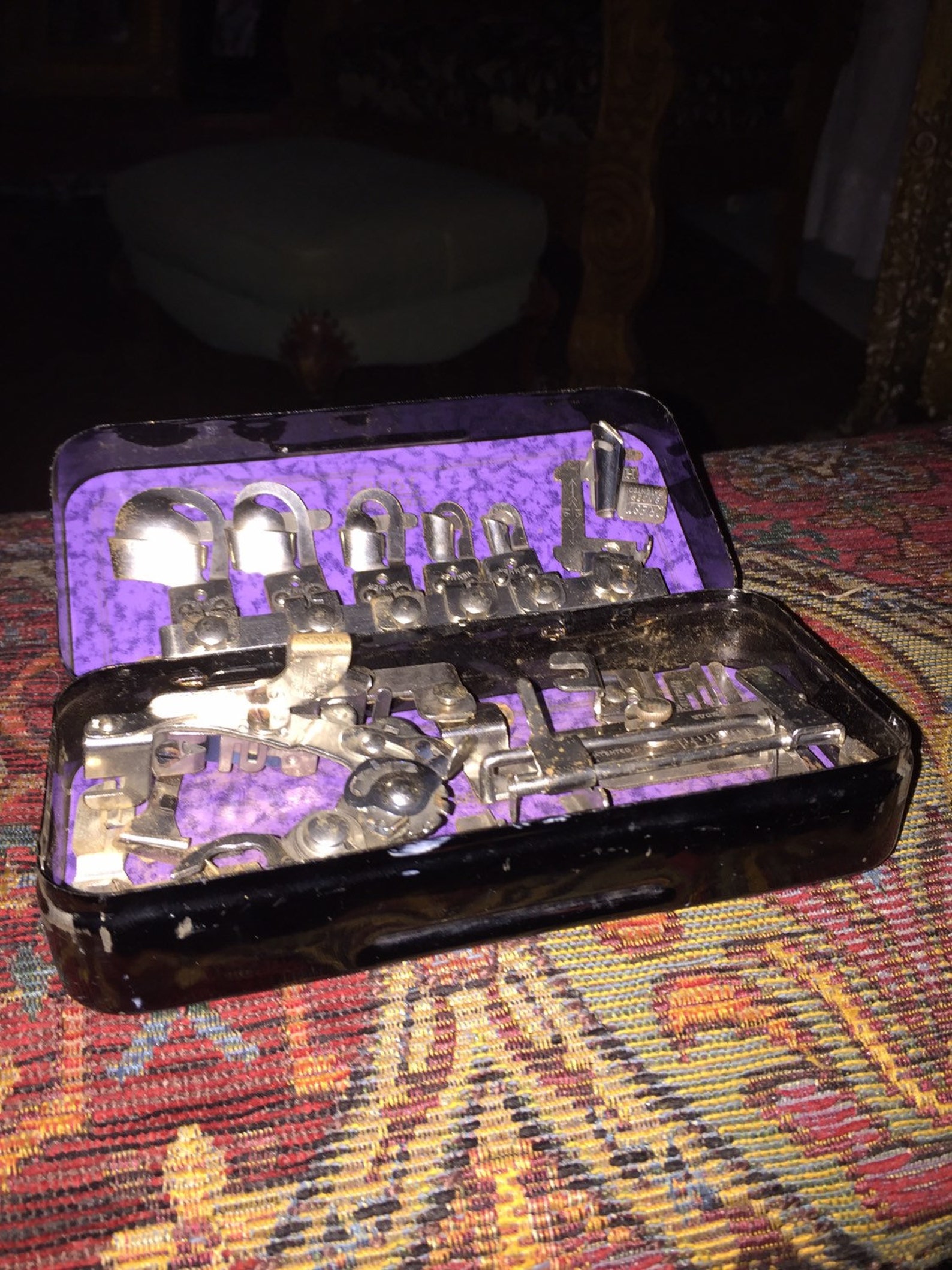 Vintage Geist Sewing Machine Attachments in Original Box 12 Pieces What ...