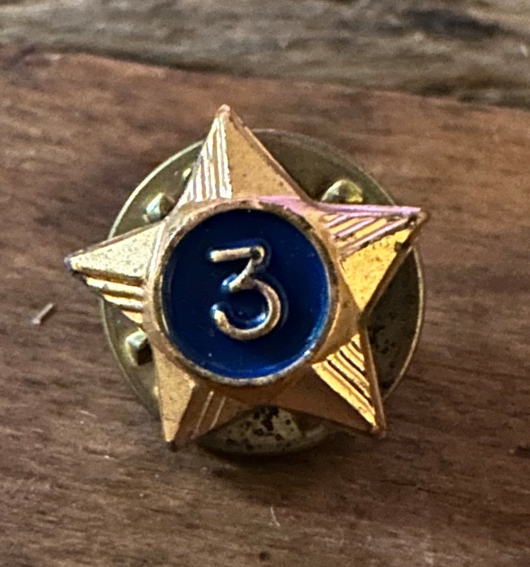 Vintage Boy Scout Pin Blue “3” in Star - Etsy