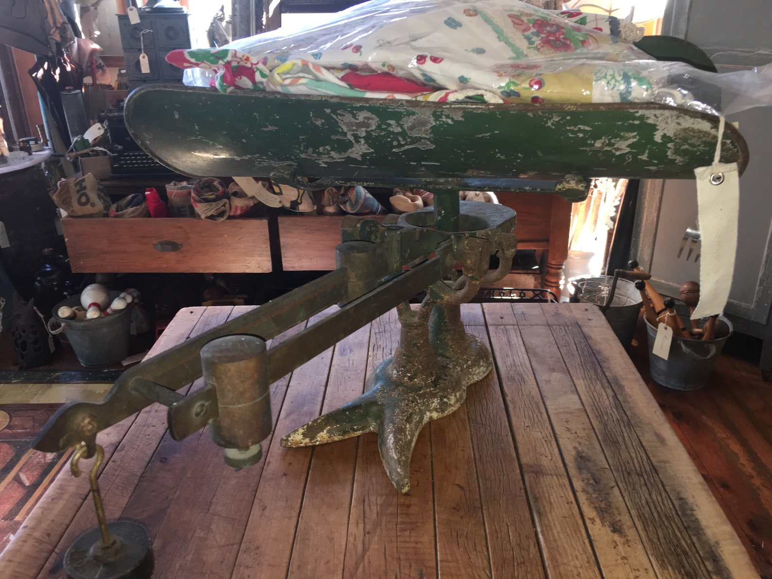 Fairbanks Cast Iron and Brass Beam Scale, Weighs up to 35 LBS Capacity ...