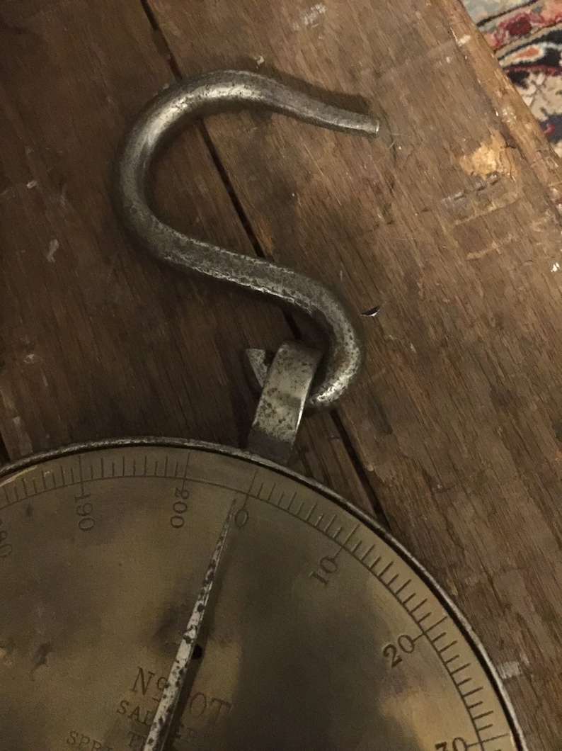 Antique SALTER'S 200lb Trade Spring Balance Scale With Hooks, No 20T ...