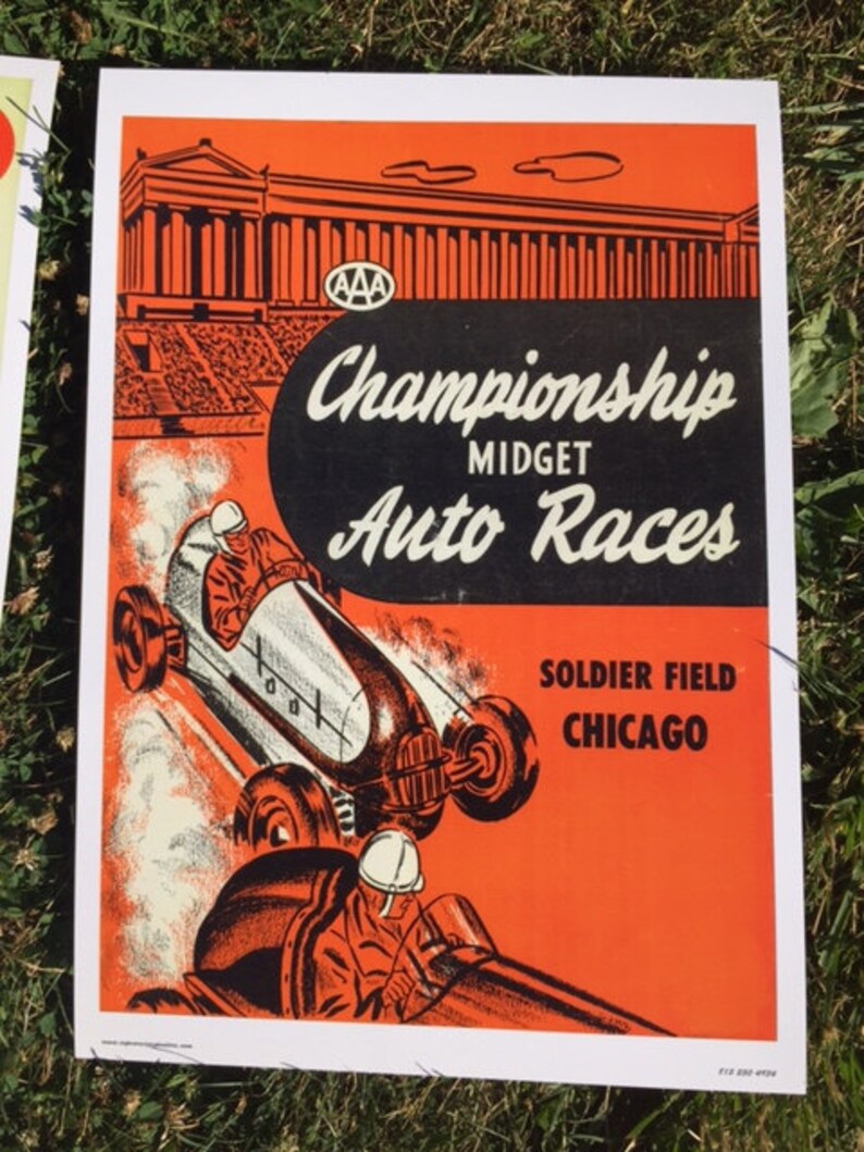 Vintage Midget Racing Poster Thick Cardboard Great Shape - Etsy