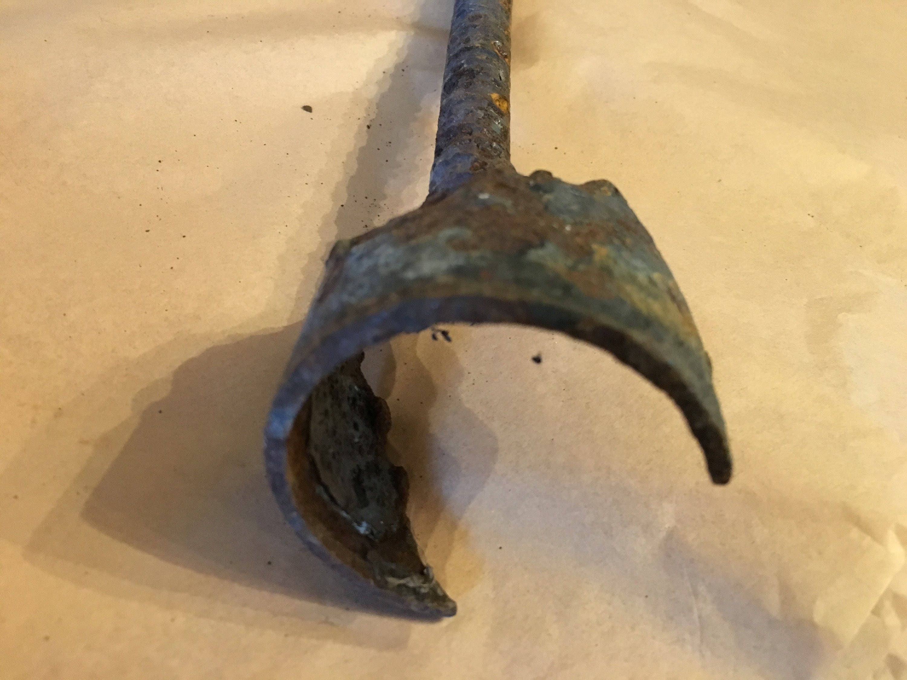 Antique Branding Iron, Letter "c", "u", "n", Approx 3" Wide, 40" Long ...