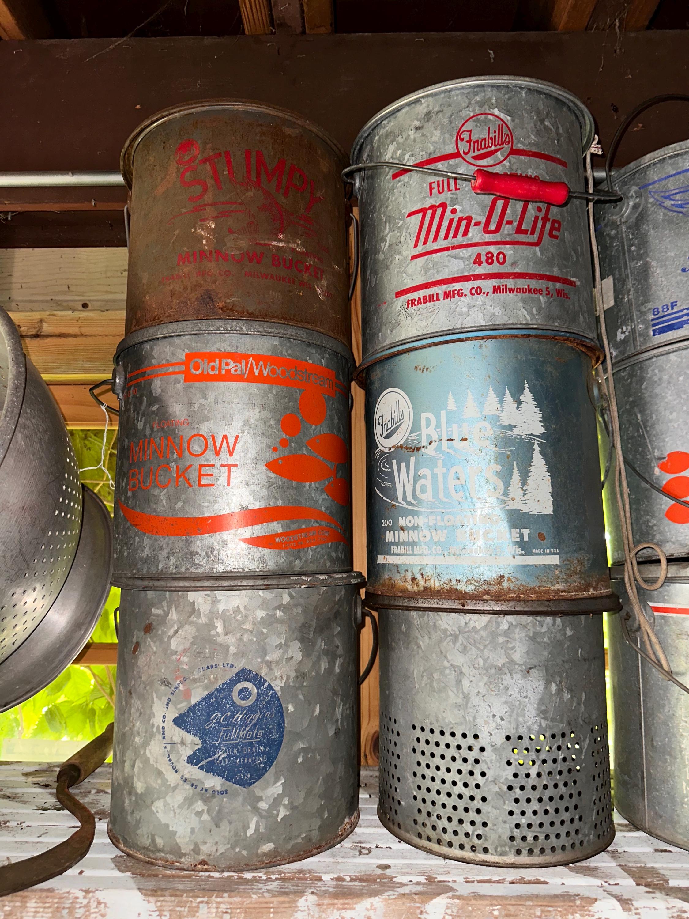Vintage Minnow Bait Buckets Galvanized Pail, Listing is for One Only - Etsy