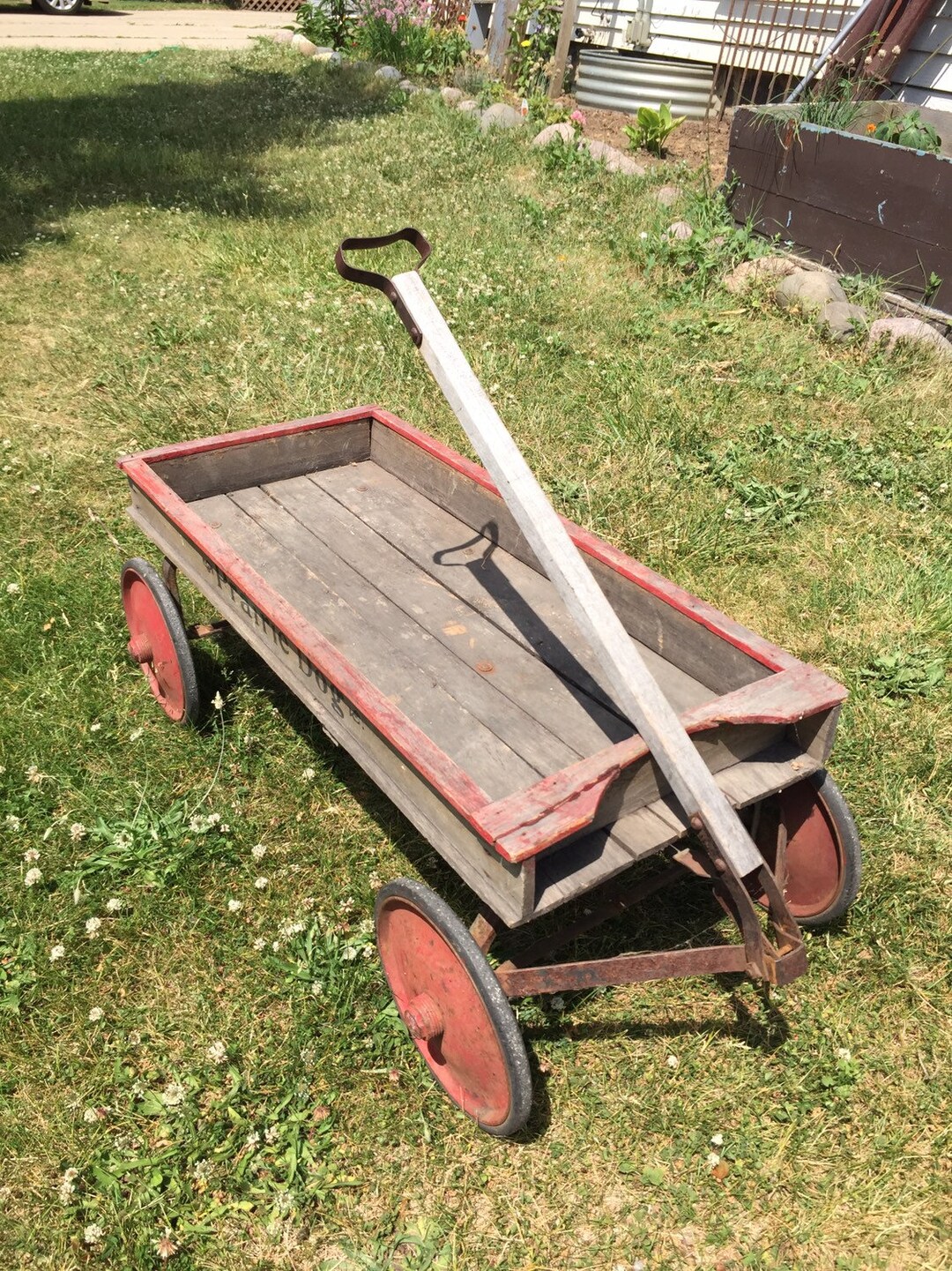 Primitive Wood Wagon Would Make A Great Coffee Table W/barnwood or ...