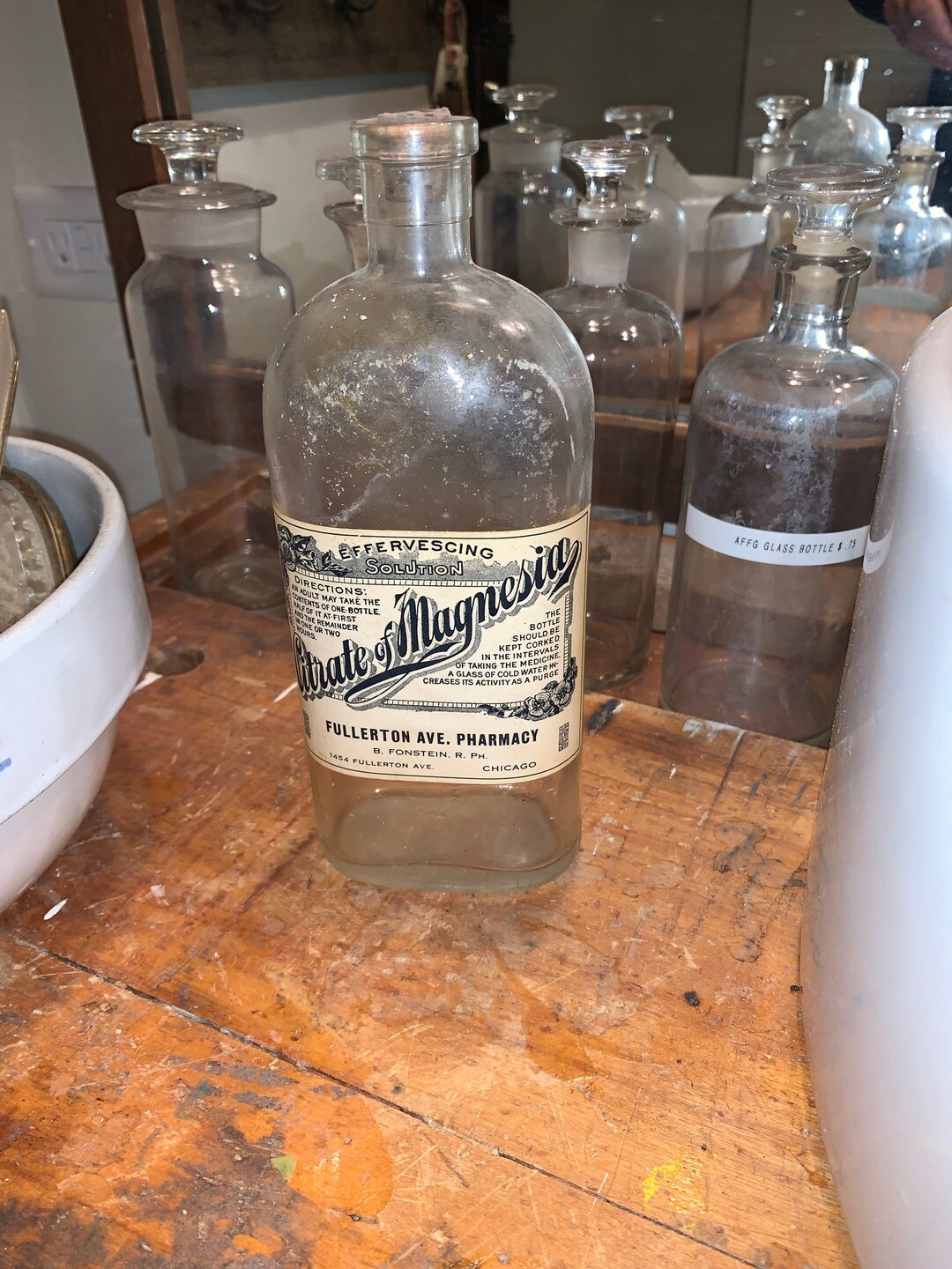 Antique Citrate of Magnesium Bottle From Chicago on Fullerton Ave ...