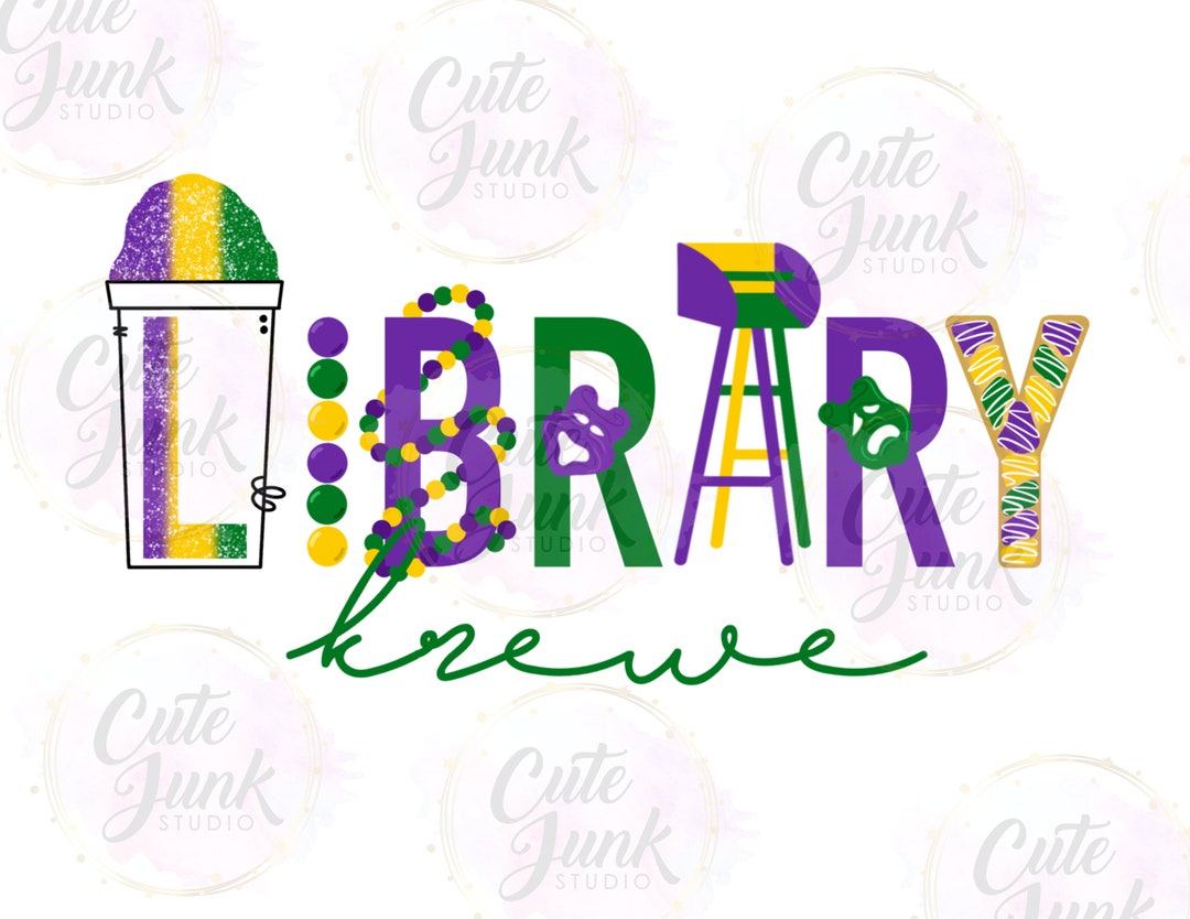 Library Krewe Png Digital Download - Etsy