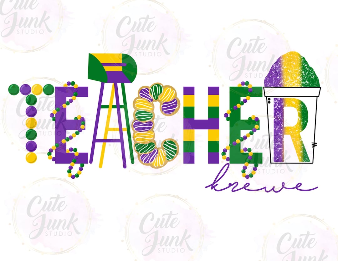 UPDATED Teacher Krewe Png Digital Download - Etsy