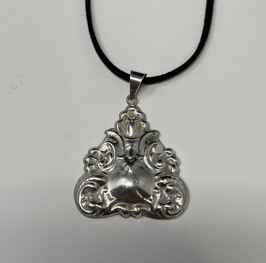 Sterling Silver Mexican Pendant on Leather Chain - Etsy