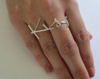 Two finger ring | Etsy