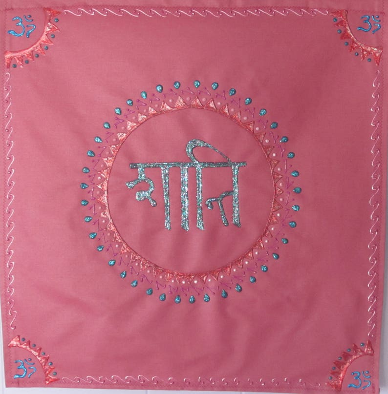 Shanti, Sanskrit Symbol for Peace, Hand Painted Wall Hanging, Door ...