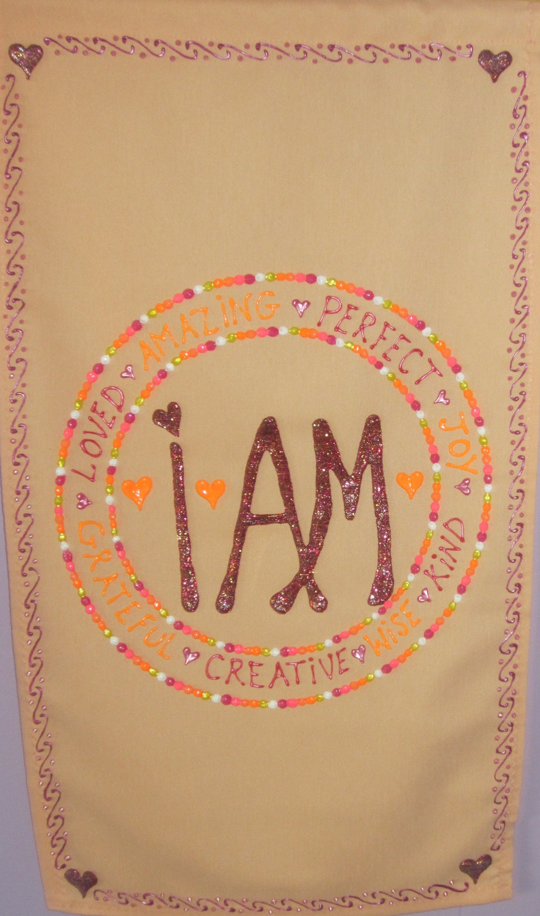 I AM Mandala, Hand Painted Meditation Banner and Wall Hanging and Altar ...