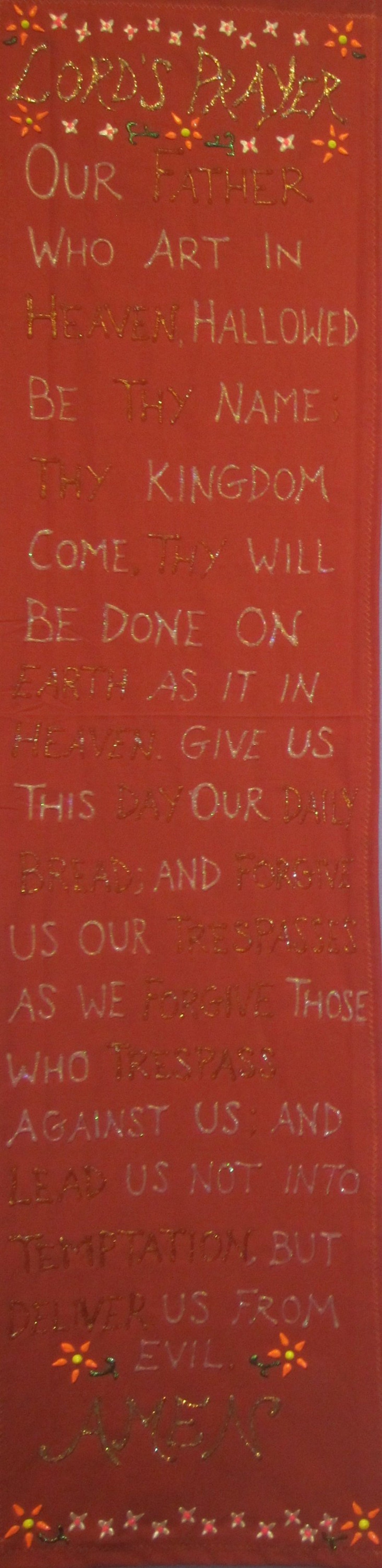 The Lord's Prayer Hand Painted Banner and Wall Hanging, Our Father ...