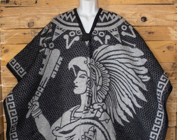 Mexican AZTEC WARRIOR Popocatepetl Double Sided Reversible Sol Azteca ...