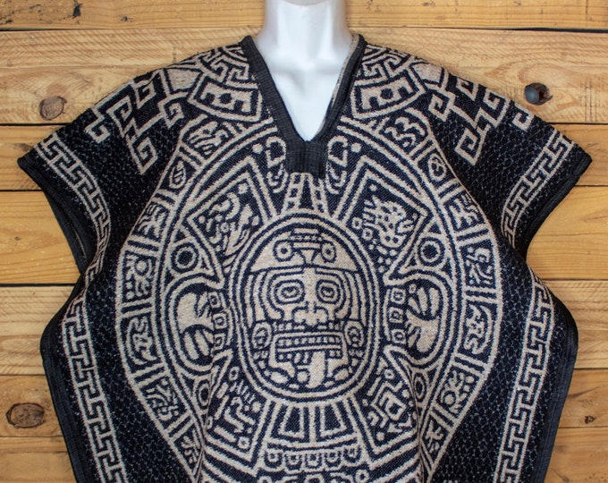 Poncho Messicano Autentico Mexican Poncho Authentic, Jorongo Escudo De ...