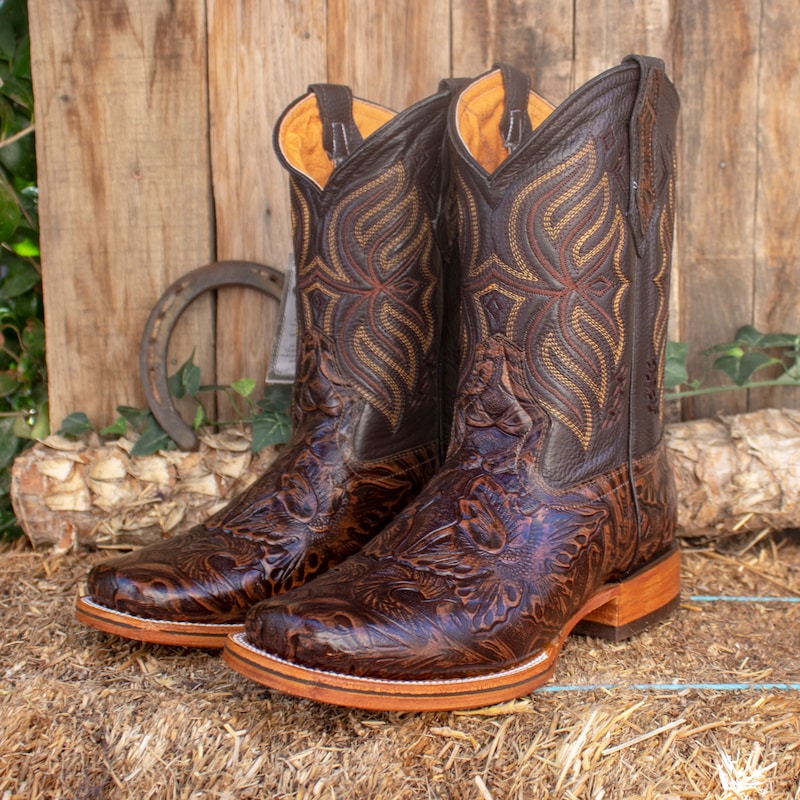 Mens Hand Tooled Boots - Etsy