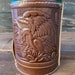 Traditional Mexican POKER DICE CUP Game Leather Engraved Aztec Print ...