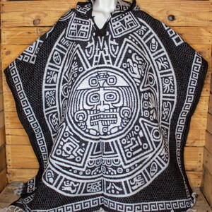 Sol mexicano Azteca Calendario AZTECA doble cara México PONCHO Zarape ...