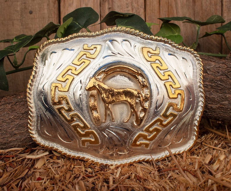 HORSE CABALLO MARIACHI Horseshoe Engraved Cowboy Western Belt Buckle - Etsy