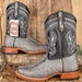MENS PYTHON Snake Faux Leather Square Toe Cowboy Western Rodeo Boots ...
