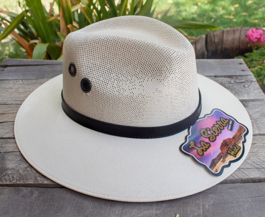 STRAW PANAMA Fedora Golfer Cabana Breathable Lightweight off White HAT ...