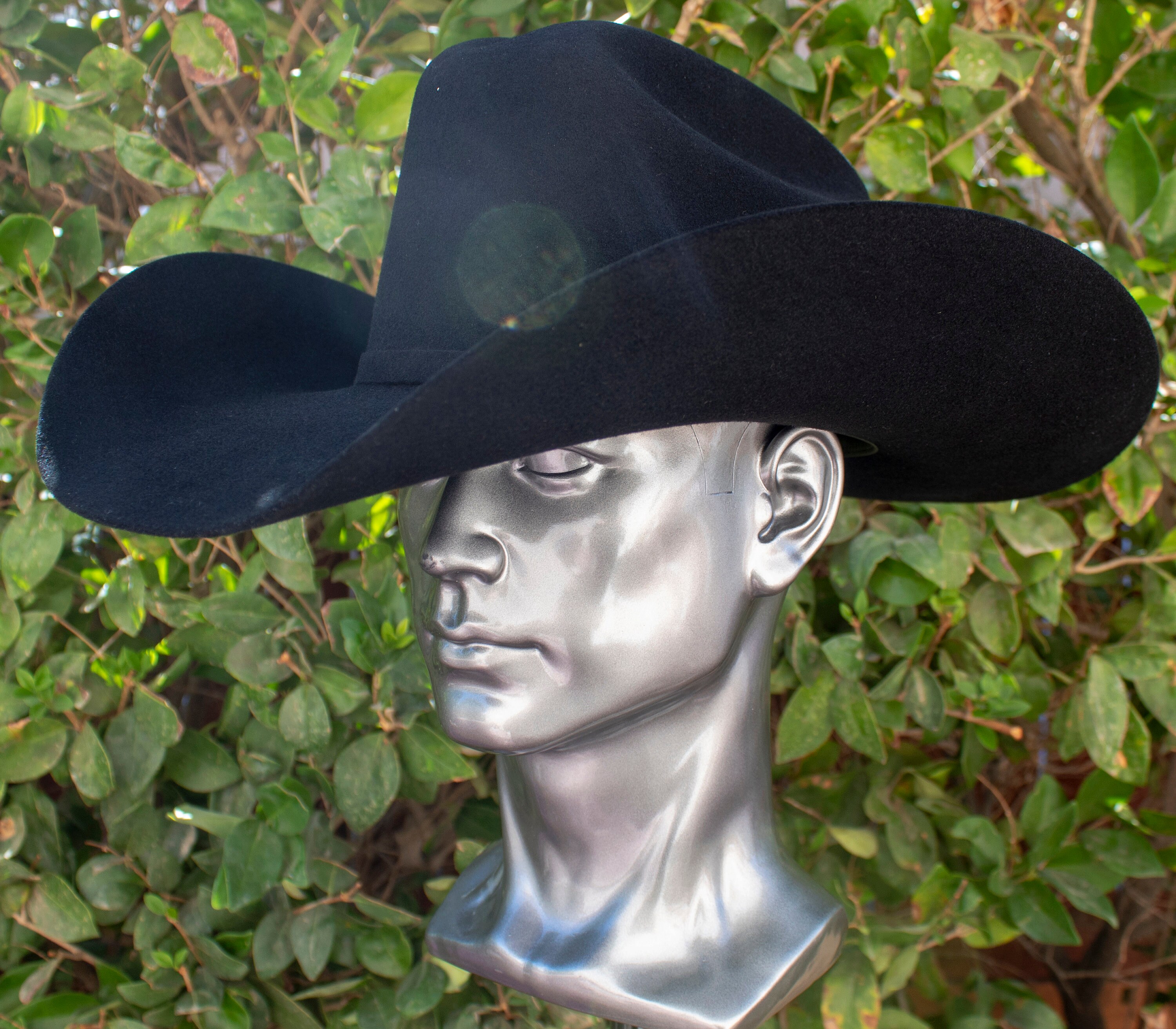 Black Felt 100X Western La Sierra COWBOY TEXANA HAT Tejana Unisex - Etsy