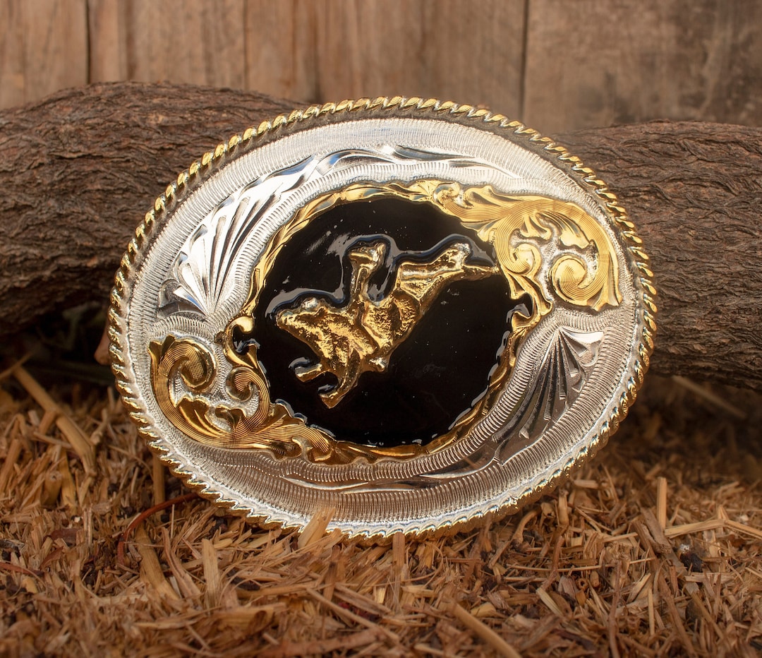 BULL RIDER ENGRAVED Cowboy Western Mariachi Alpaca Belt Buckle - Etsy
