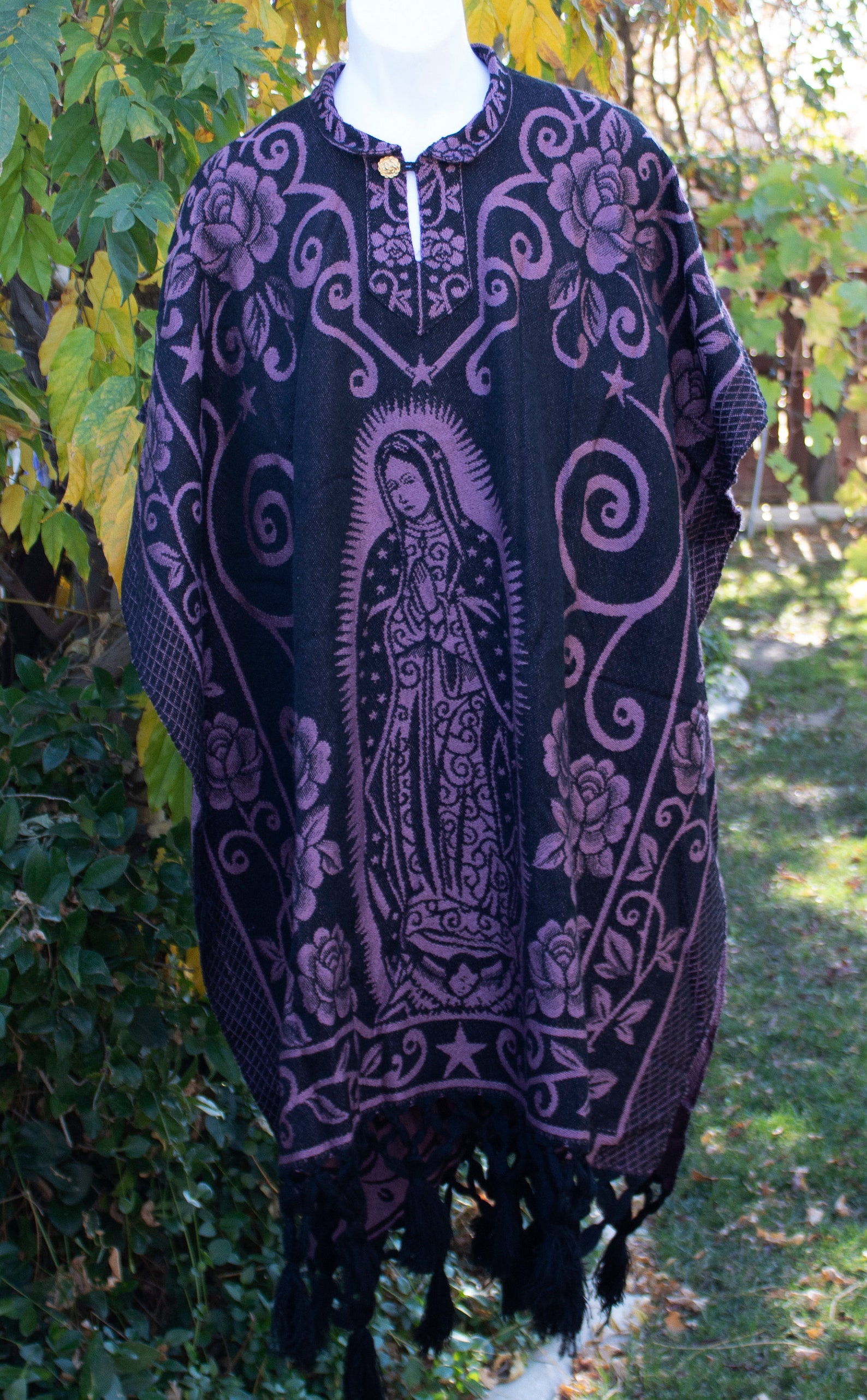 VIRGEN De GUADALUPE Virgin Mary 2 Sided Mexican Poncho Rebozo - Etsy