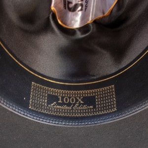 Black Felt 100X Western La Sierra COWBOY TEXANA HAT Tejana Unisex - Etsy