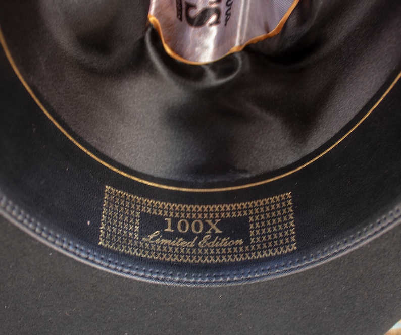 Black Felt 100X Western La Sierra COWBOY TEXANA HAT Tejana Unisex - Etsy