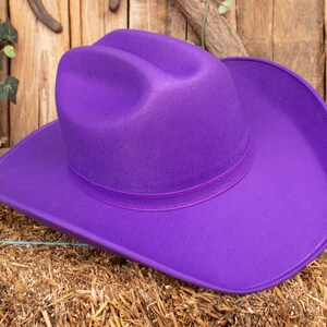 WOMENS Purple FELT Western Rodeo Cowboy Hat SOMBRERO Texana - Etsy