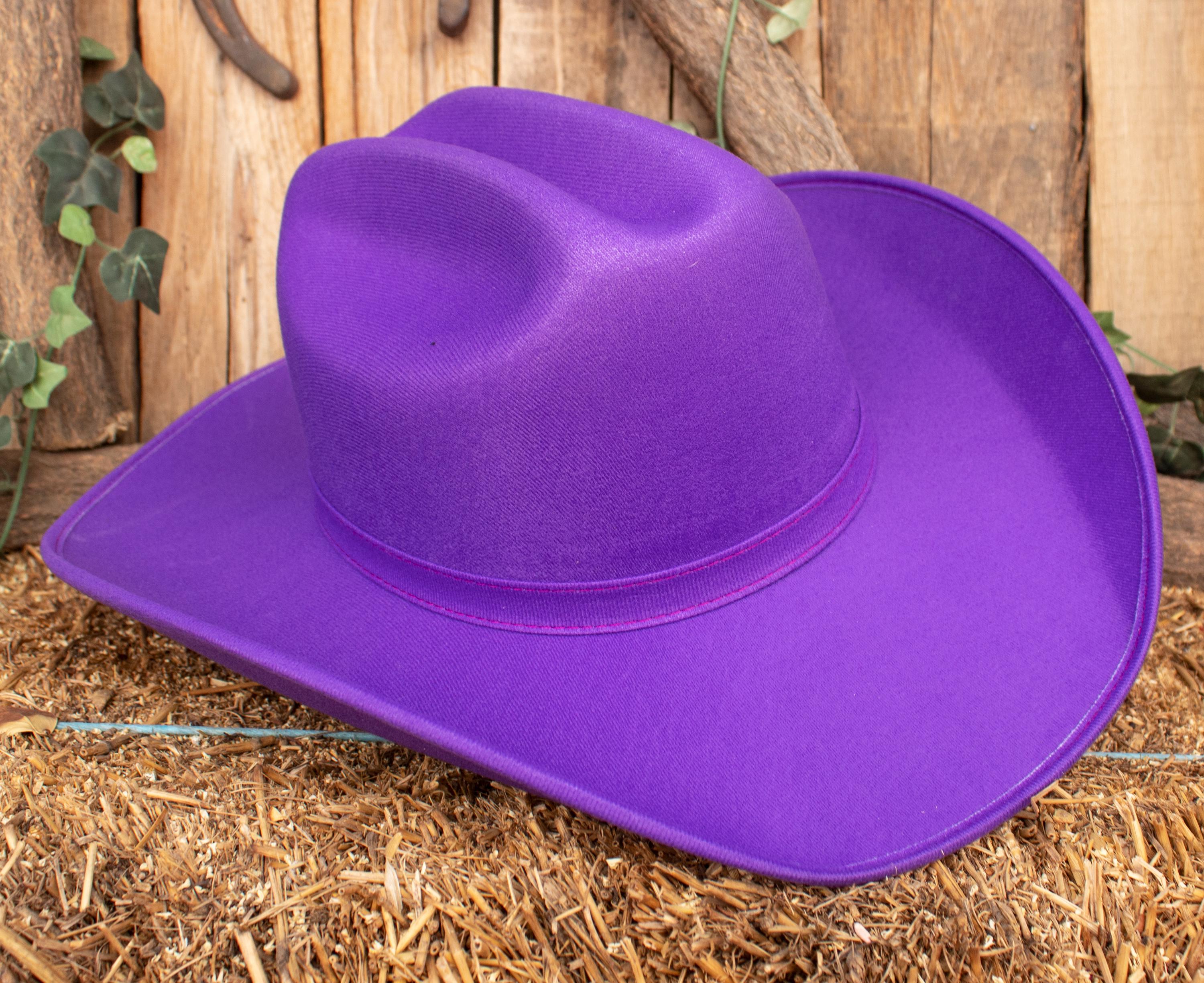 WOMENS Purple FELT Western Rodeo Cowboy Hat SOMBRERO Texana - Etsy