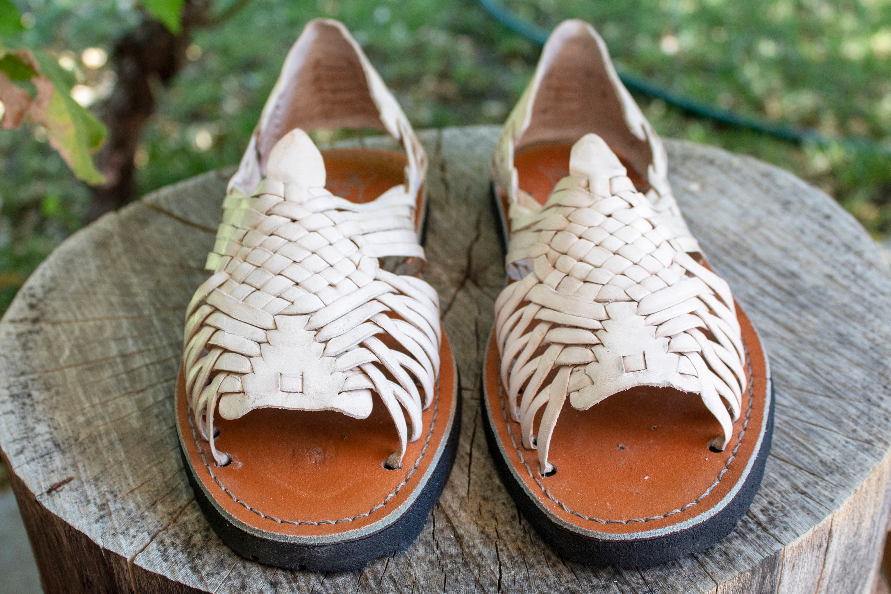 WOMENS LEATHER HUARACHES Sandals Vintage Style Made in Mexico - Etsy