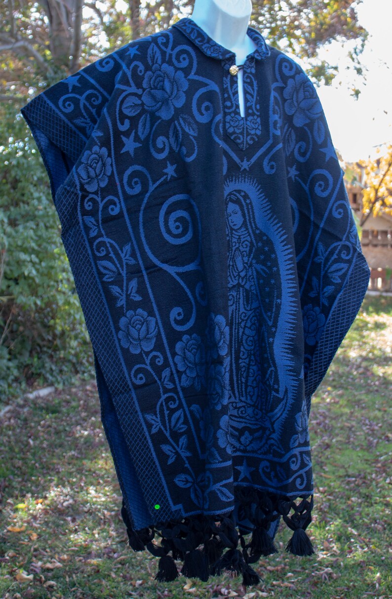 VIRGEN De GUADALUPE Virgin Mary 2 Sided Mexican Poncho Rebozo - Etsy