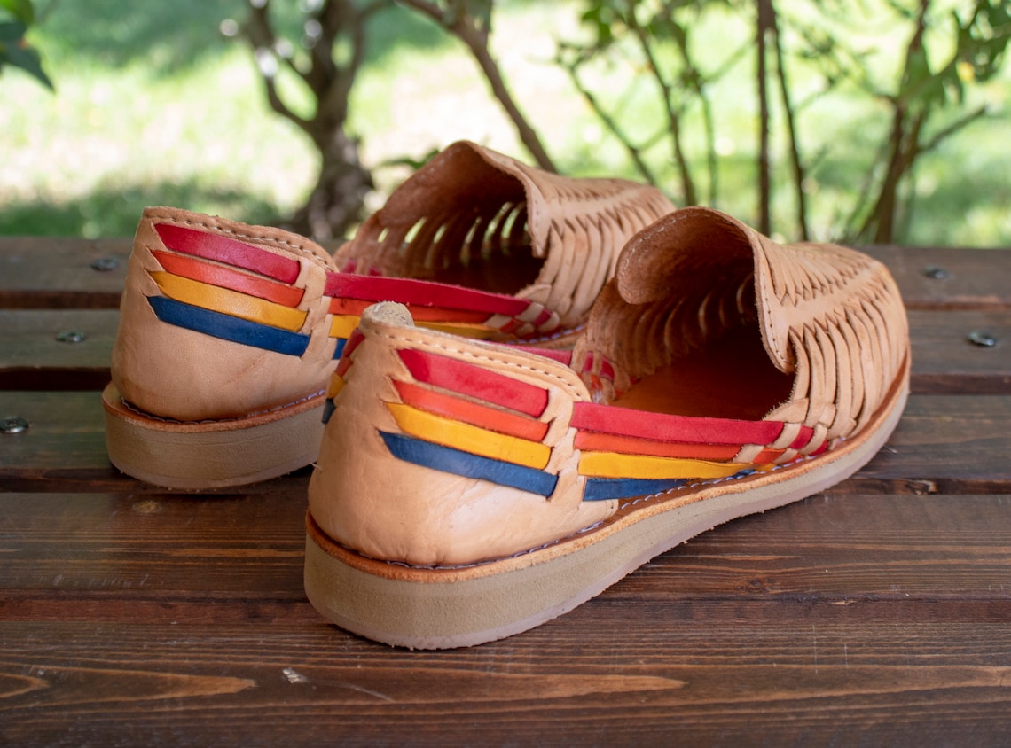 New WOMENS MEXICAN SANDALS Leather Shoe Multi Color Huarache - Etsy