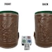 Traditional Mexican POKER DICE CUP Game Leather Engraved Aztec Print ...