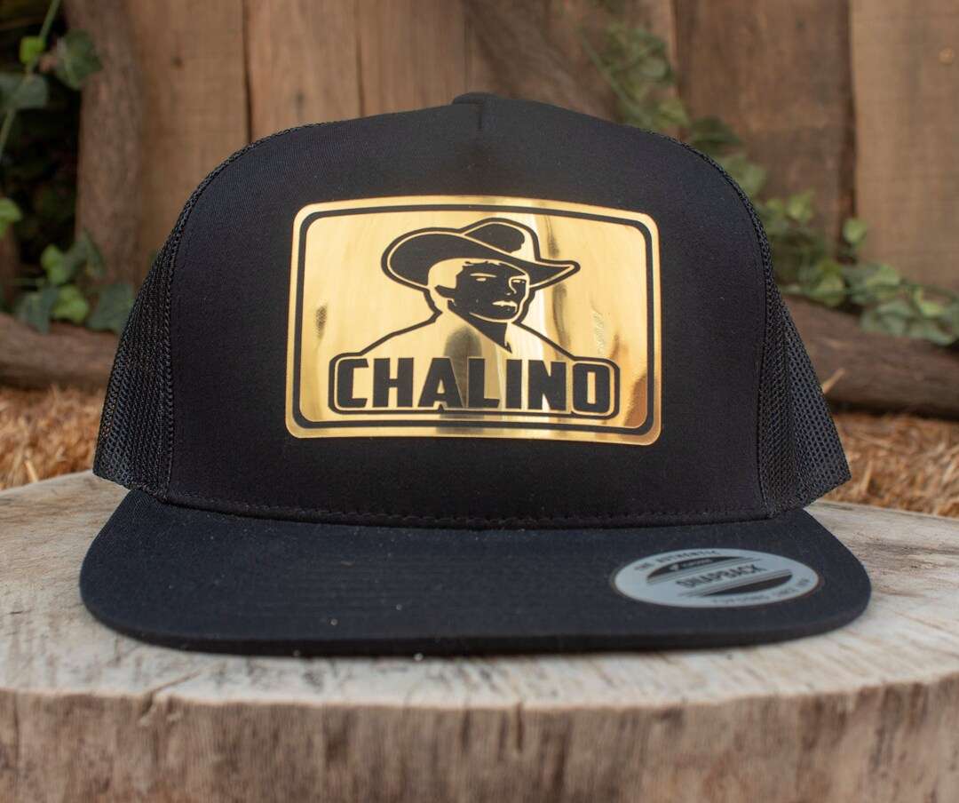 CHALINO SANCHEZ Black & Gold Colored Patch SNAPBACK Adjustable Hat ...
