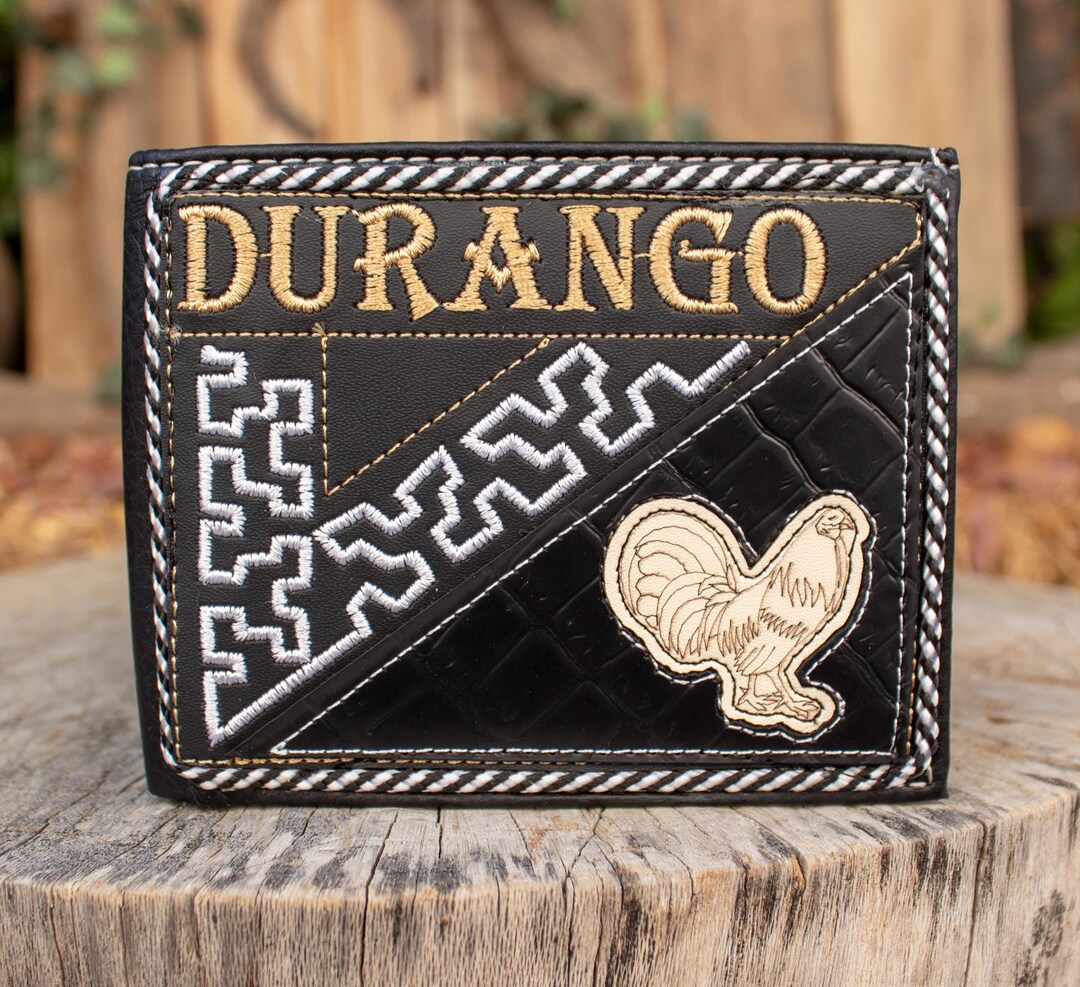 DURANGO Mexico WESTERN Rooster STAMPED Leather Charro Bi Fold Wallet - Etsy