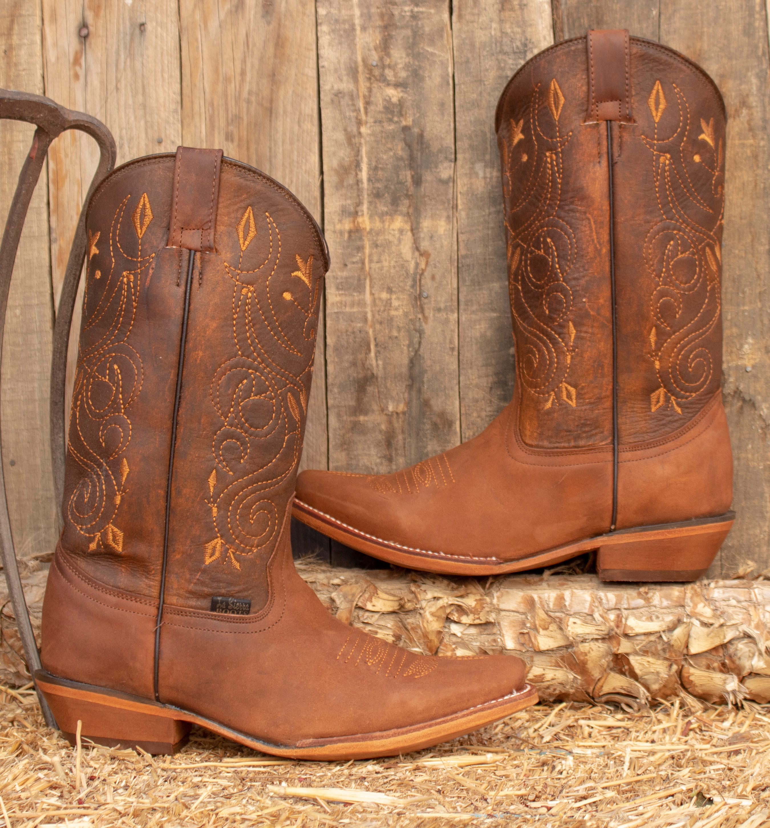 WOMENS COWGIRL Cowboy Square Toe Rustic Leather Western | Etsy