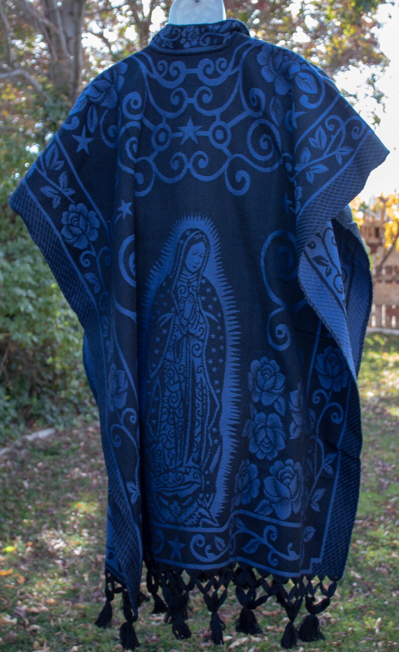 VIRGEN De GUADALUPE Virgin Mary 2 Sided Mexican Poncho Rebozo - Etsy