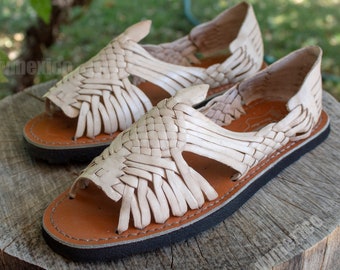 MENS EMBROIDERED HUARACHE Sandals With Tire Sole | Etsy