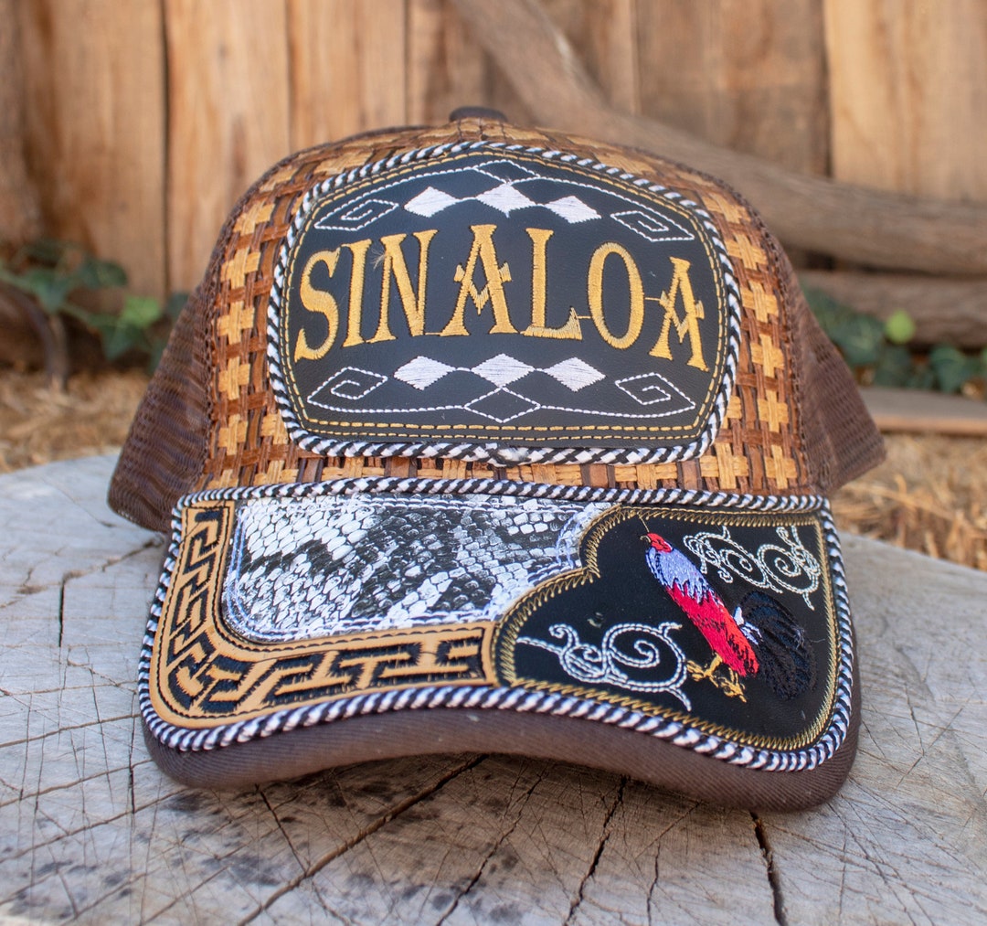 SINALOA Mexico ROOSTER Embroidered Gallo Western Rodeo HAT Adjustable ...